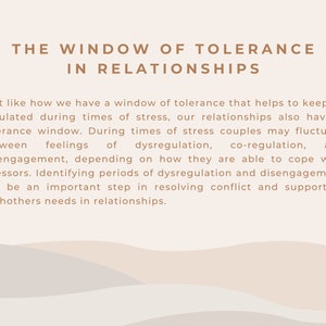 The Relationship Window of Tolerance Couples Therapy Counselling ...
