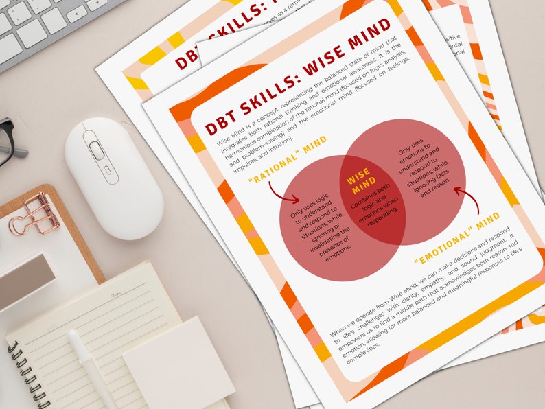 Dialectical Behavioural Therapy Skills Cheat Sheet and Therapy Cards ...