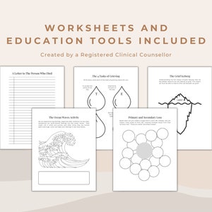 Grief Resource Bundle Pack of Grief Counselling Worksheets, Tools ...