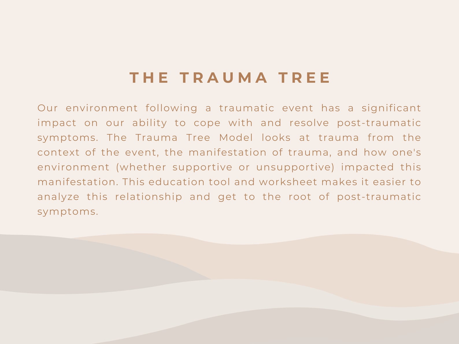 The Trauma Tree Therapeutic Psychoeducation Tool and Worksheet Activity ...