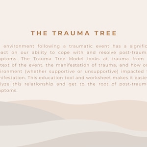 The Trauma Tree Therapeutic Psychoeducation Tool and Worksheet Activity ...