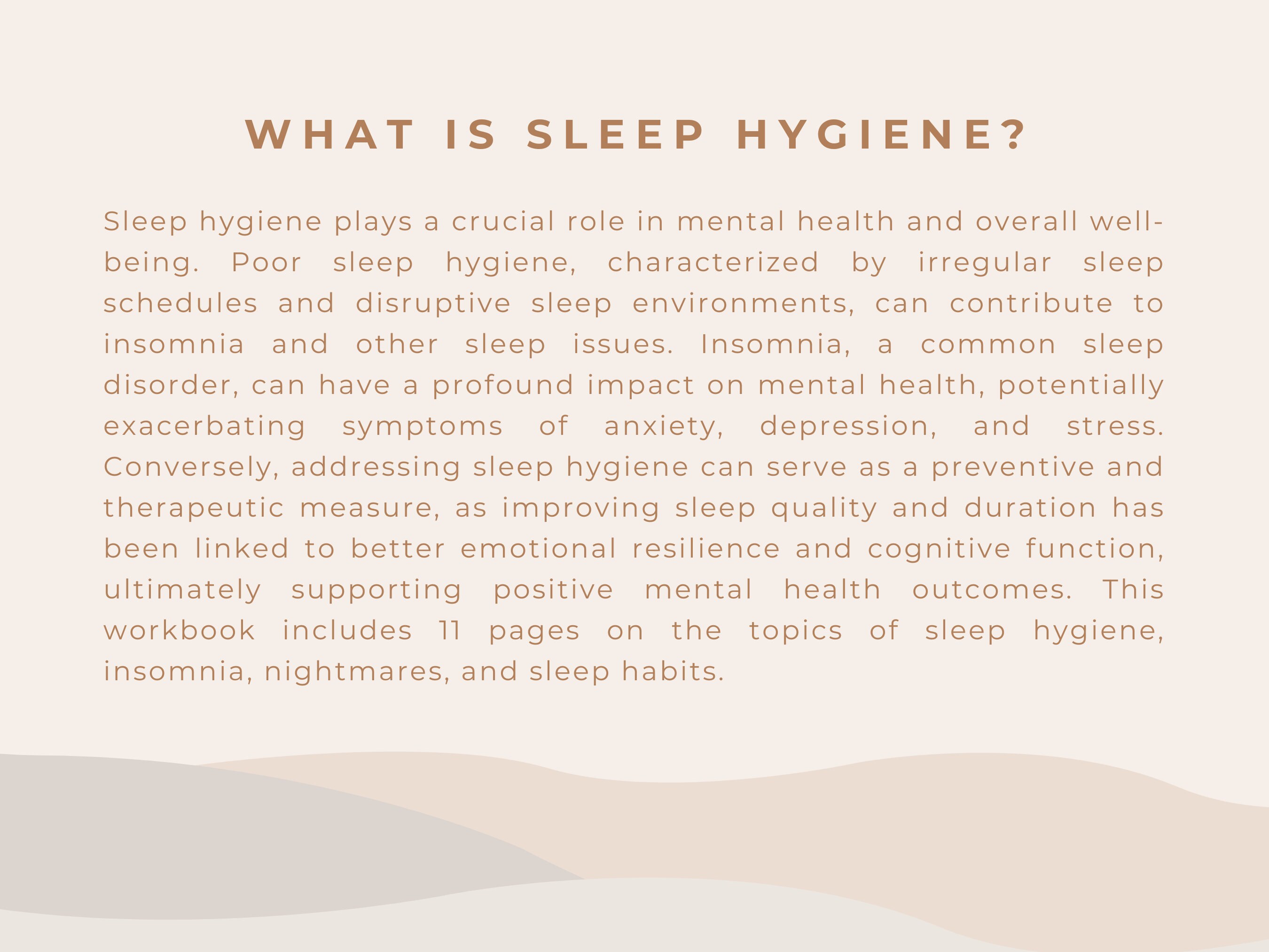 Sleep Hygiene and Insomnia Cards With Sleep Habit Tracker and Nightmare ...