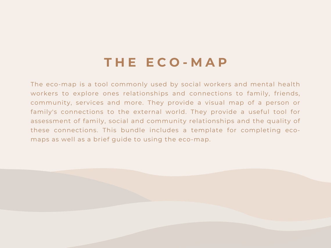 Eco-map Template and Instruction Worksheet for Social Work and - Etsy