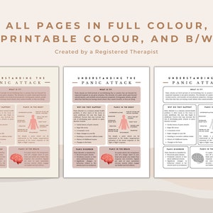 Panic Disorder Education and Worksheet Bundle Anxiety Trackers | Supporting Someone Through ...