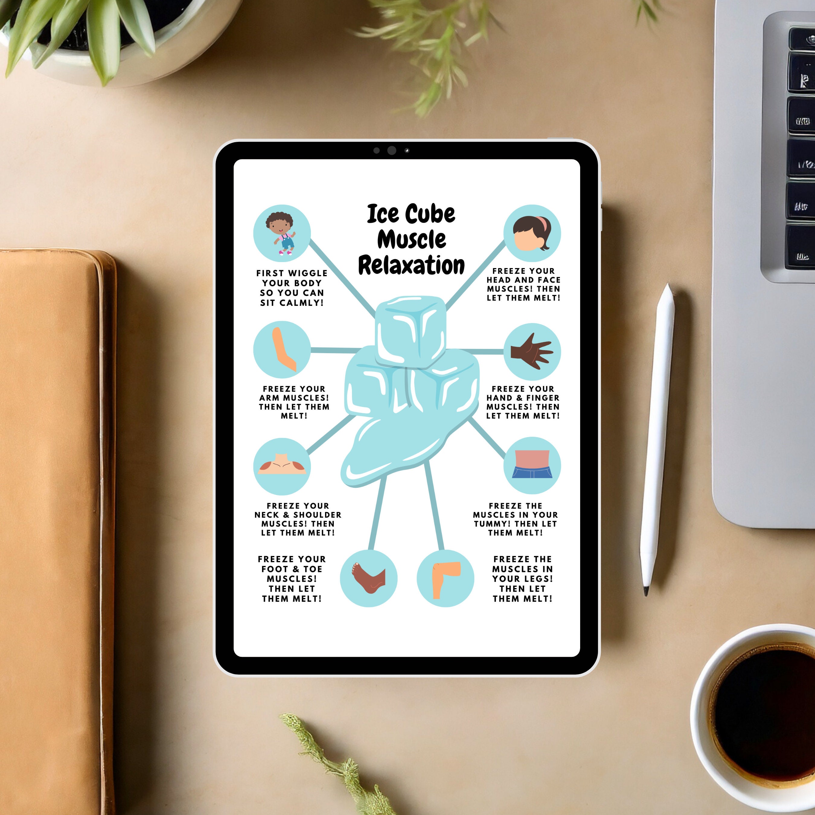 Progressive Muscle Relaxation for Kids: Ice Cube Mindfulness (PDF) - Etsy