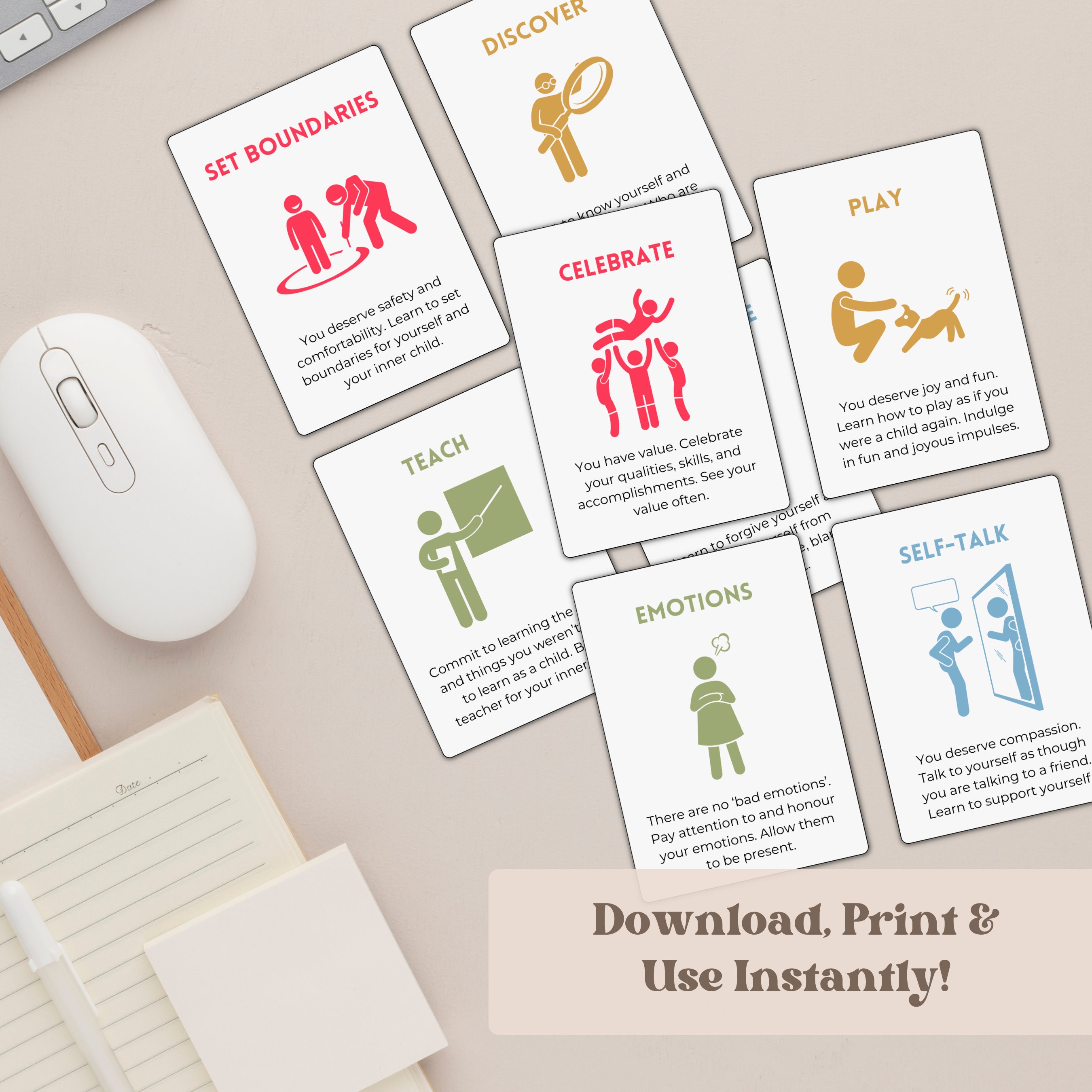 Reparenting Activity Cards: Inner Child Healing (PDF) - Etsy