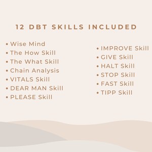 Dialectical Behavioural Therapy Skills Cheat Sheet and Therapy Cards ...
