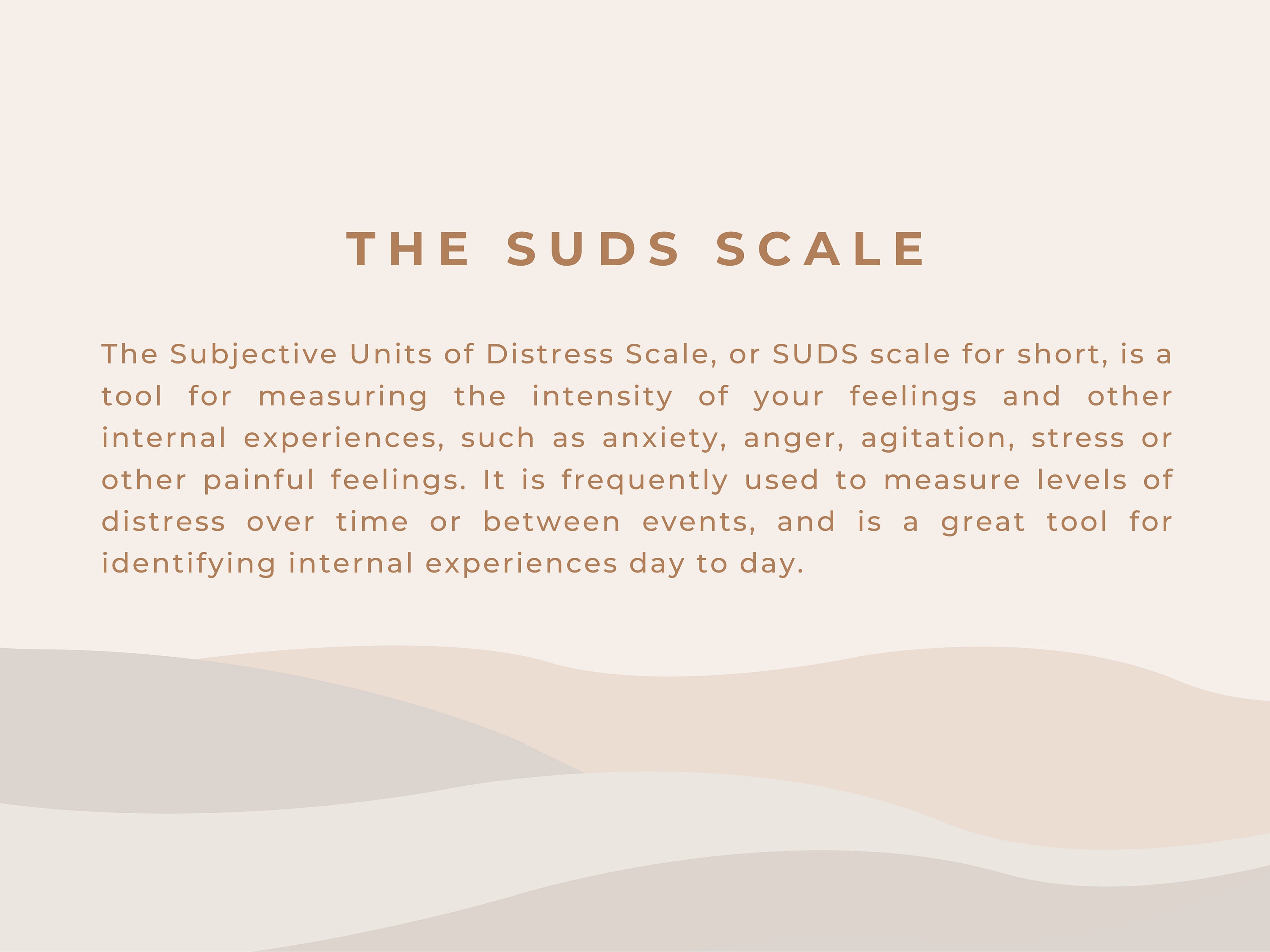 SUDS Scale Worksheet: Distress & Anxiety Assessment Tool (PDF) - Etsy