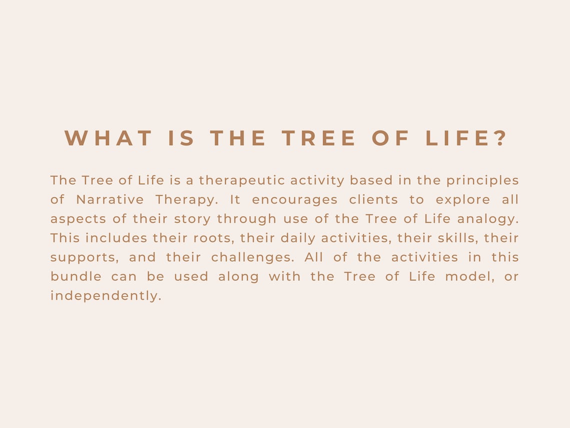 The Tree of Life and Rings of Growth Narrative Therapy - Etsy Canada