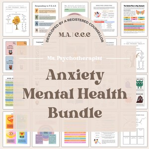 Anxiety Therapy Mega Bundle: Psychoeducation, Exercises, and Activities ...