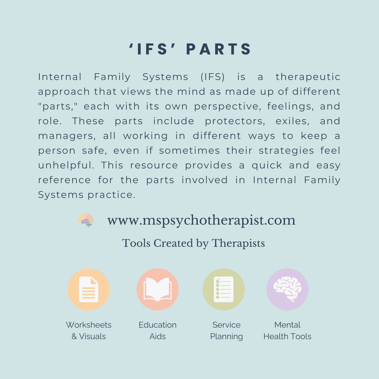 IFS Therapy Printable Reference Guide: Internal Family Systems ...