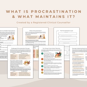 Procrastination Workbook: Psychoeducation & Habit Tracking (PDF ...