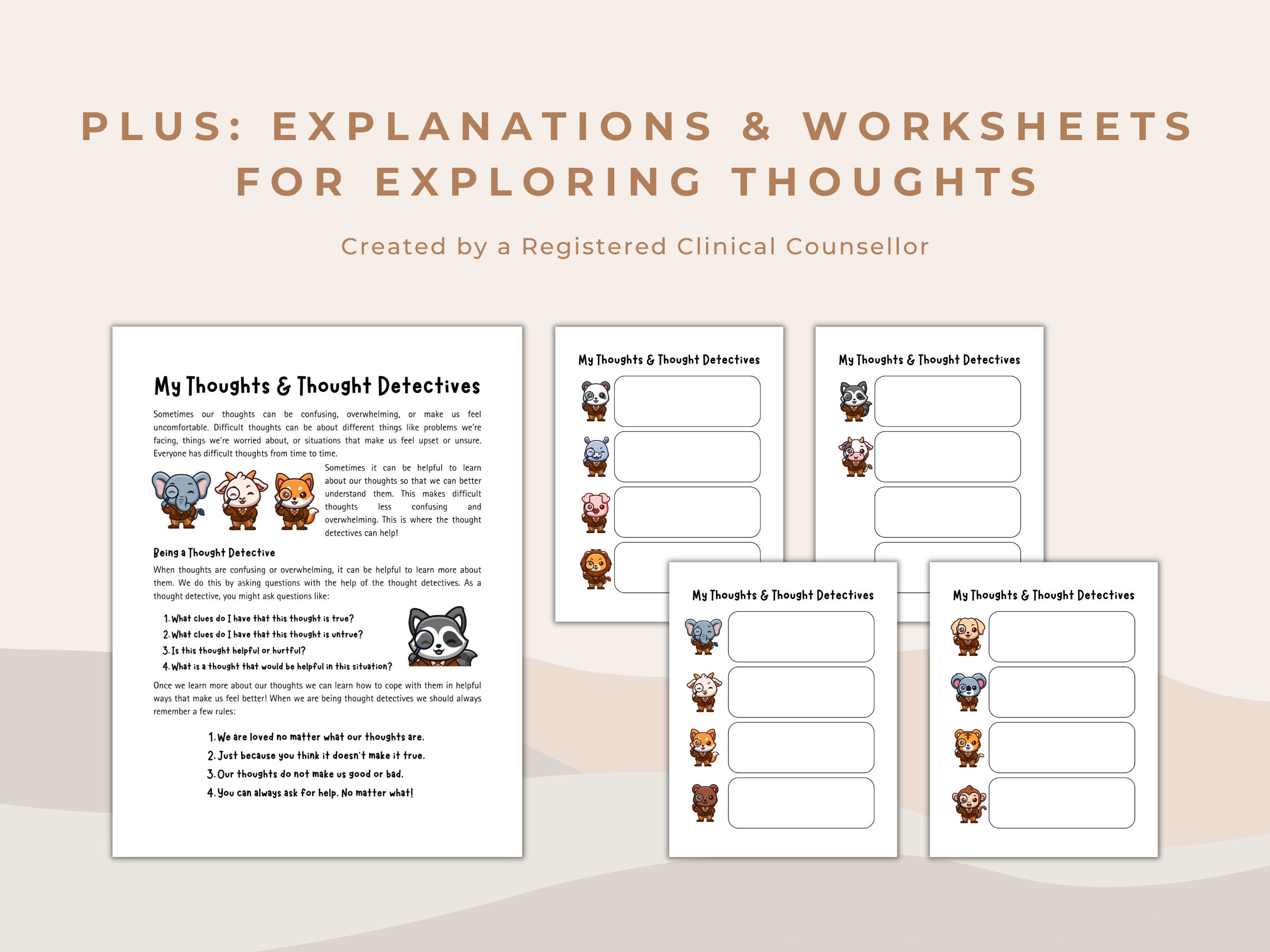 The Thought Detectives: Helping Kids and Children to Cope With - Etsy ...