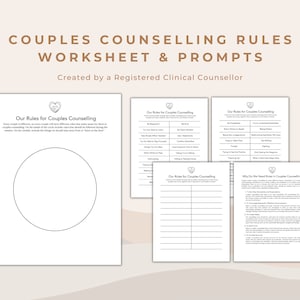 Couples Counselling Rules Worksheet: Boundaries & Communication (PDF ...