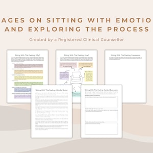 Sitting With Our Emotions: Mindfulness Worksheet to Enhance Self ...
