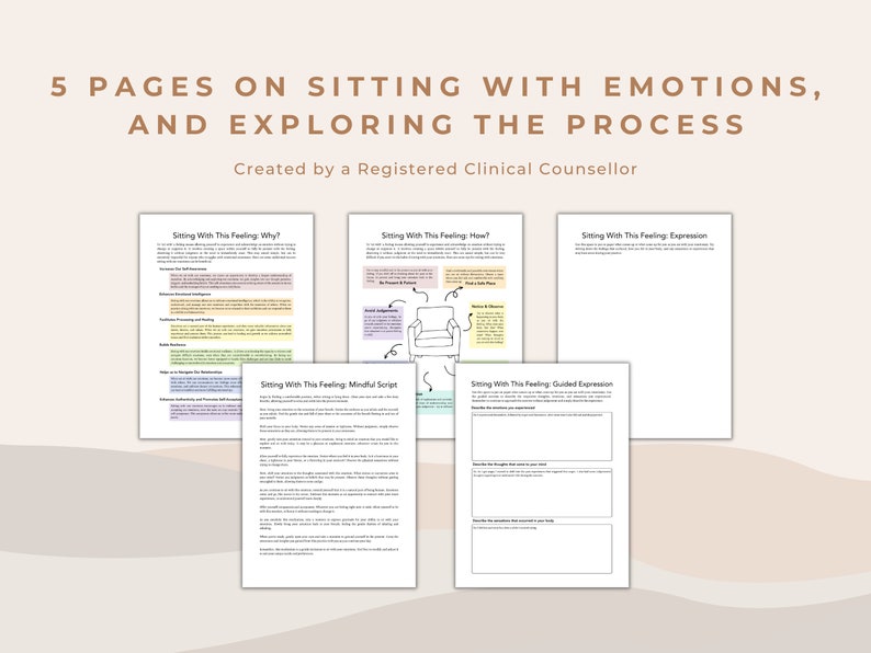 Sitting With My Emotions | Mindfulness Worksheet: Emotional ...