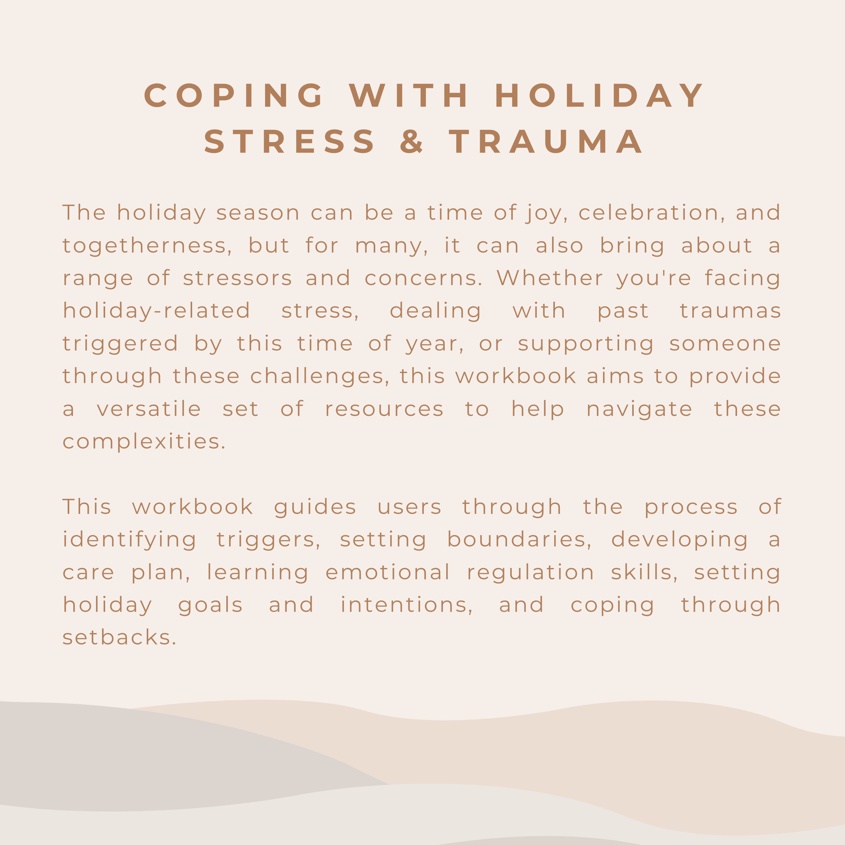 Holiday Stress & Triggers Workbook: Self-care Planner (PDF Download) - Etsy