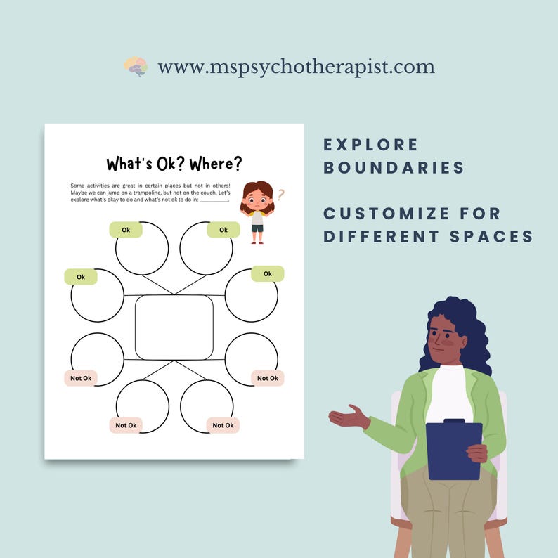 Teaching Boundaries Tool: Social Skills Activity for Kids (PDF Download ...