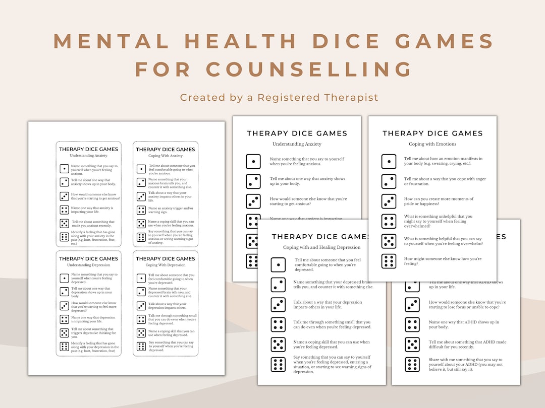 Counselling and Therapy Games With Dice for Anger Management, Anxiety ...