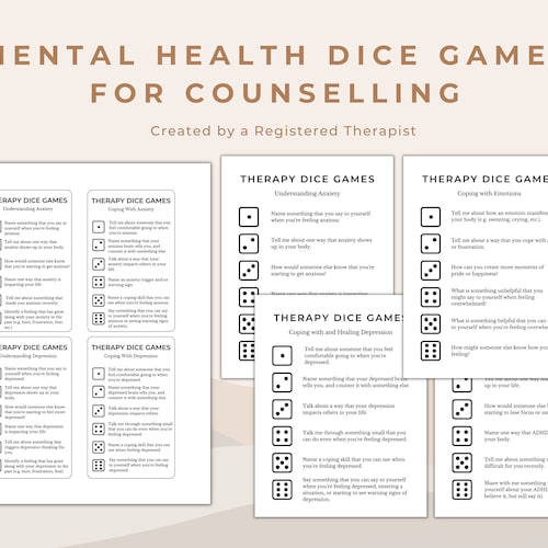 Counselling and Therapy Games With Dice for Anger Management - Etsy