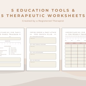 Panic Disorder Education and Worksheet Bundle Anxiety Trackers | Supporting Someone Through ...