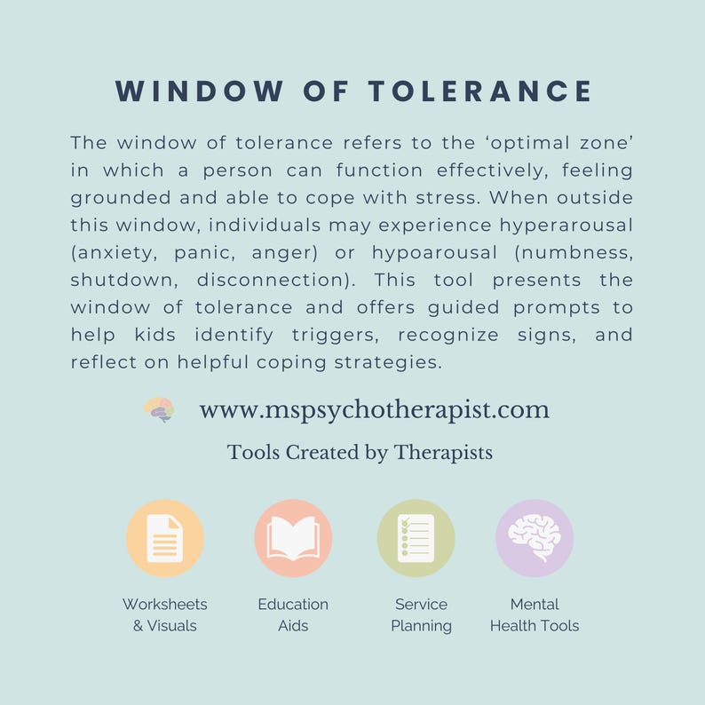 Timmy the Turtle Window of Tolerance Story: Emotional Regulation ...