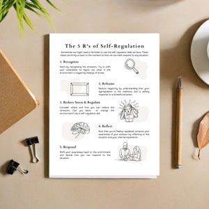 Self-regulation Guide: 5 R's Therapy Psychology Print (PDF) - Etsy