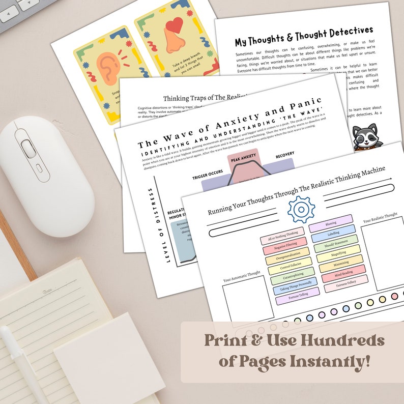 Anxiety Therapy Mega Bundle: Psychoeducation, Exercises, and Activities ...