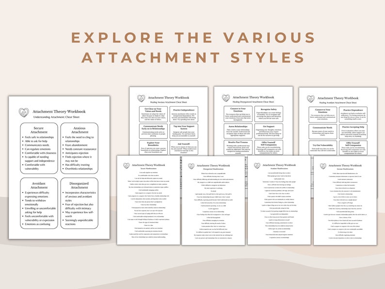 Attachment Theory Workbook: Self-help & Therapy Resource (digital Print ...