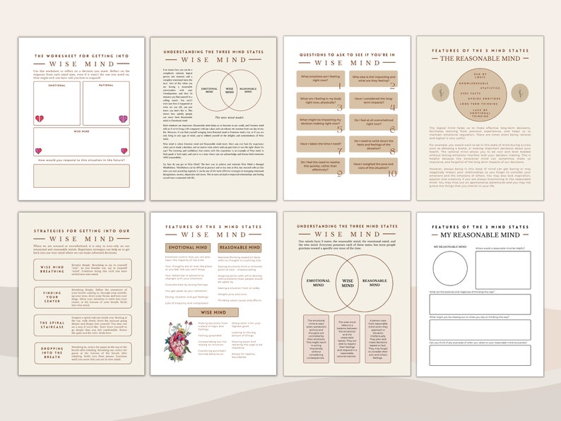 The Wise Mind Dialectical Behavioral Therapy Bundle Education - Etsy