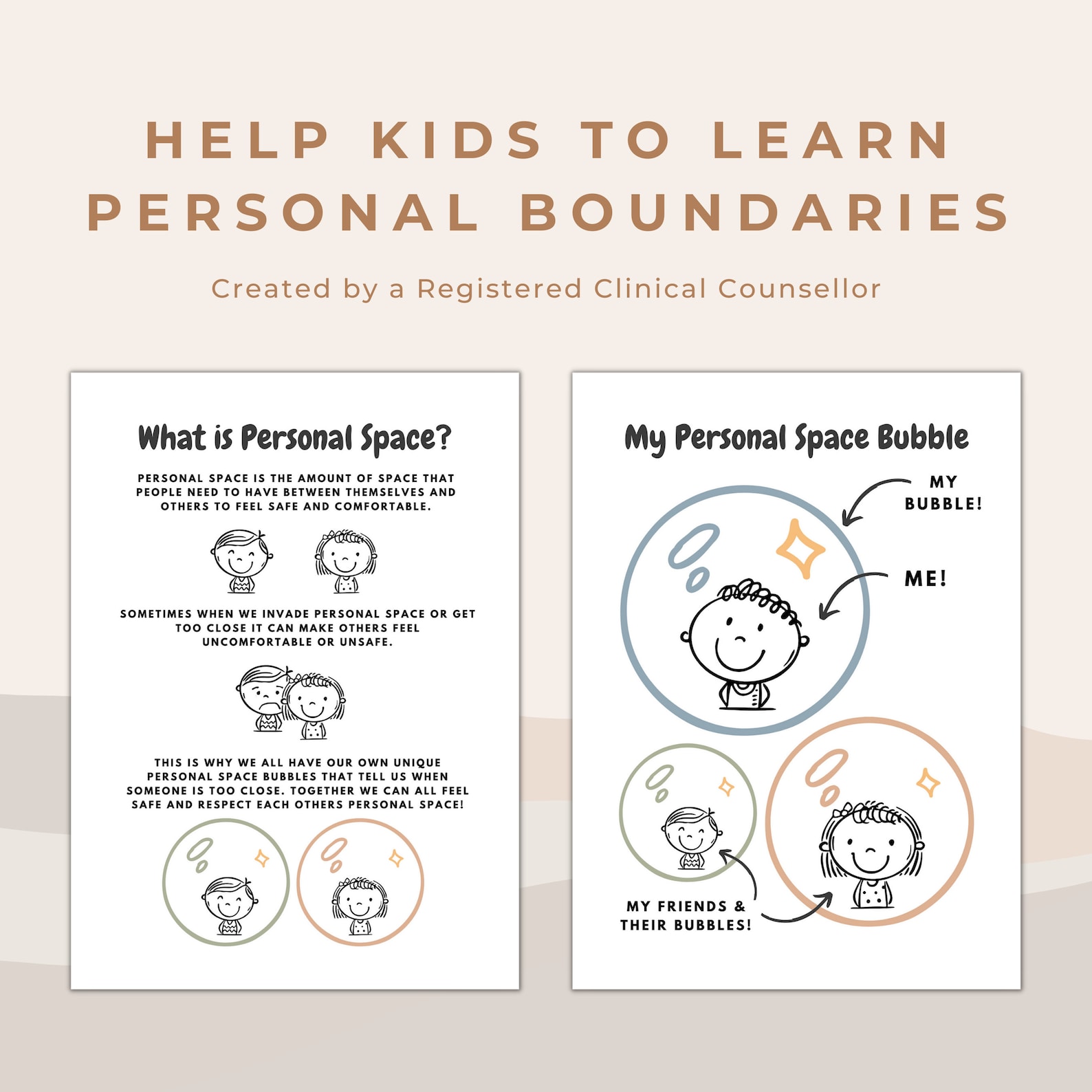 Personal Space Bubble Worksheet: Teaching Boundaries (PDF Download) - Etsy