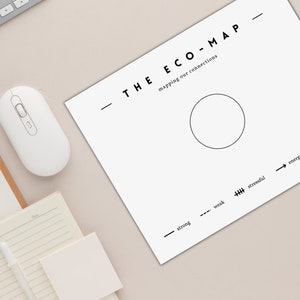 Eco-map Template and Instruction Worksheet for Social Work and Mental ...