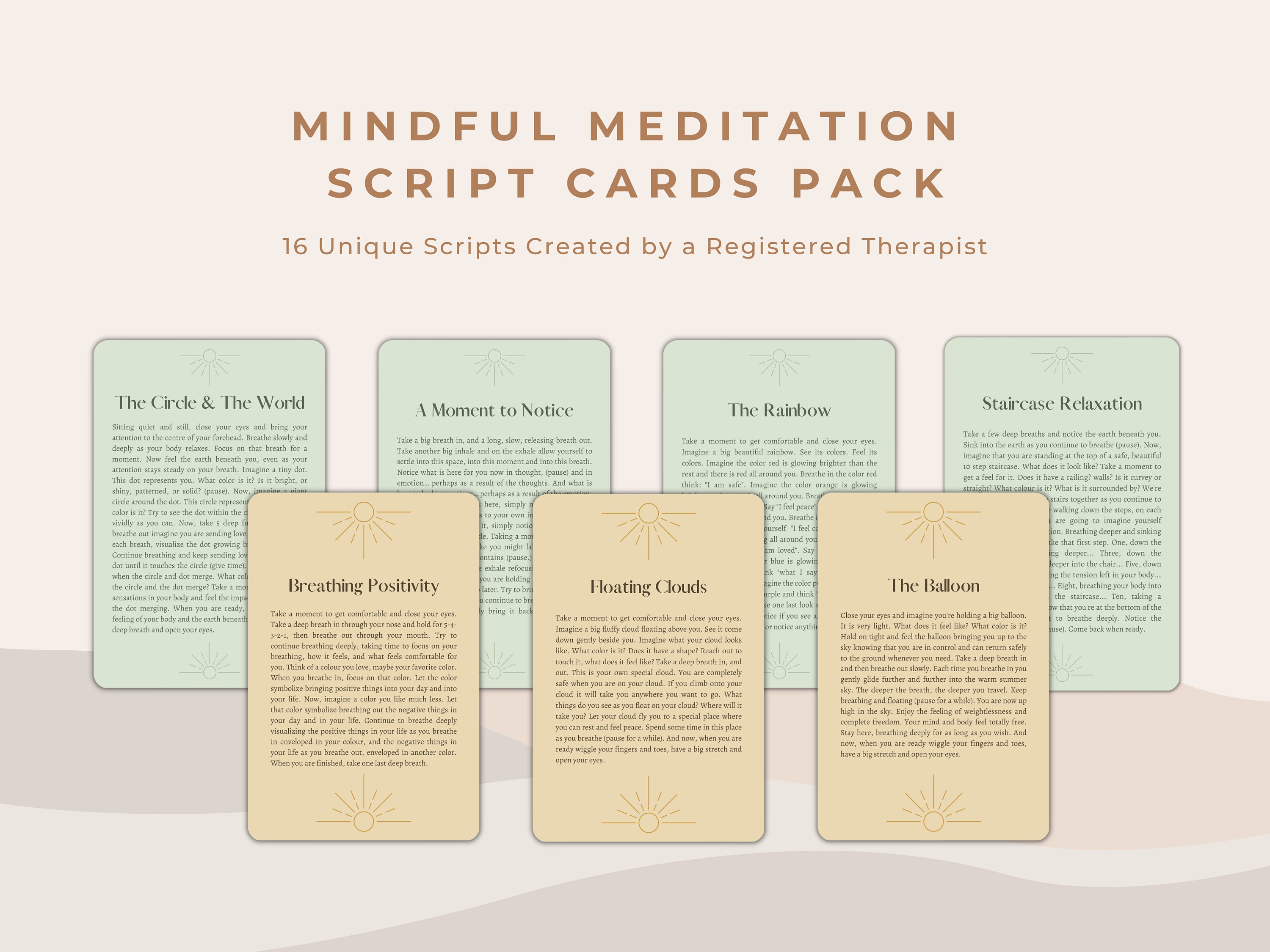 Mindful Meditation Script Cards for Enhancing Presence and - Etsy