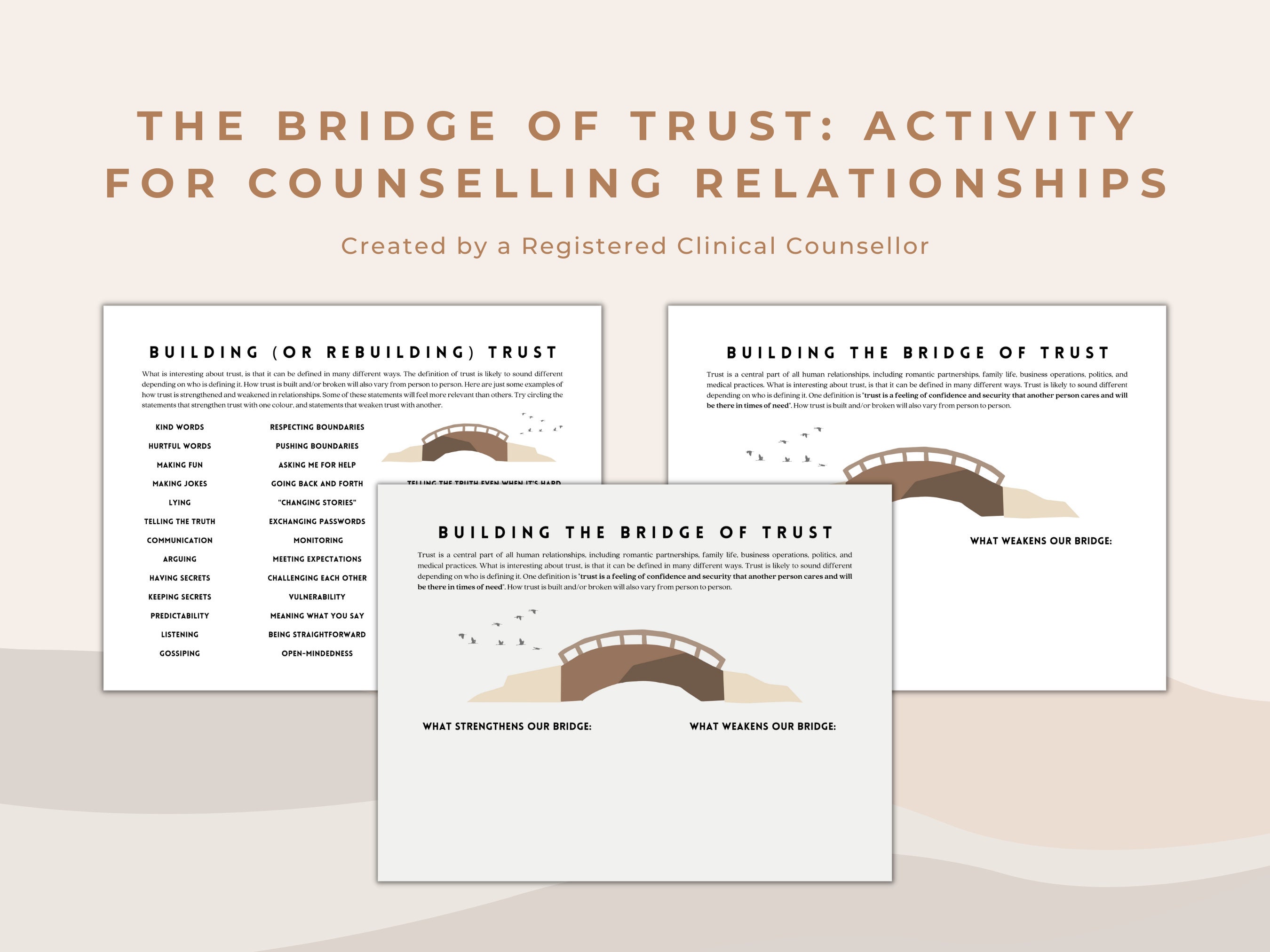 Bridge of Trust Therapeutic Exercise for Interpersonal Relationships ...