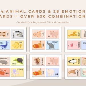 Emotions Charades Game With Animals for Teaching Social Skills and ...
