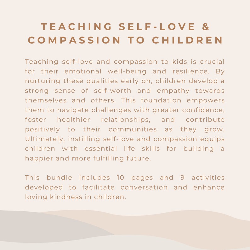 Self Love & Spreading Kindness and Compassion: 10 Worksheets for Kids ...