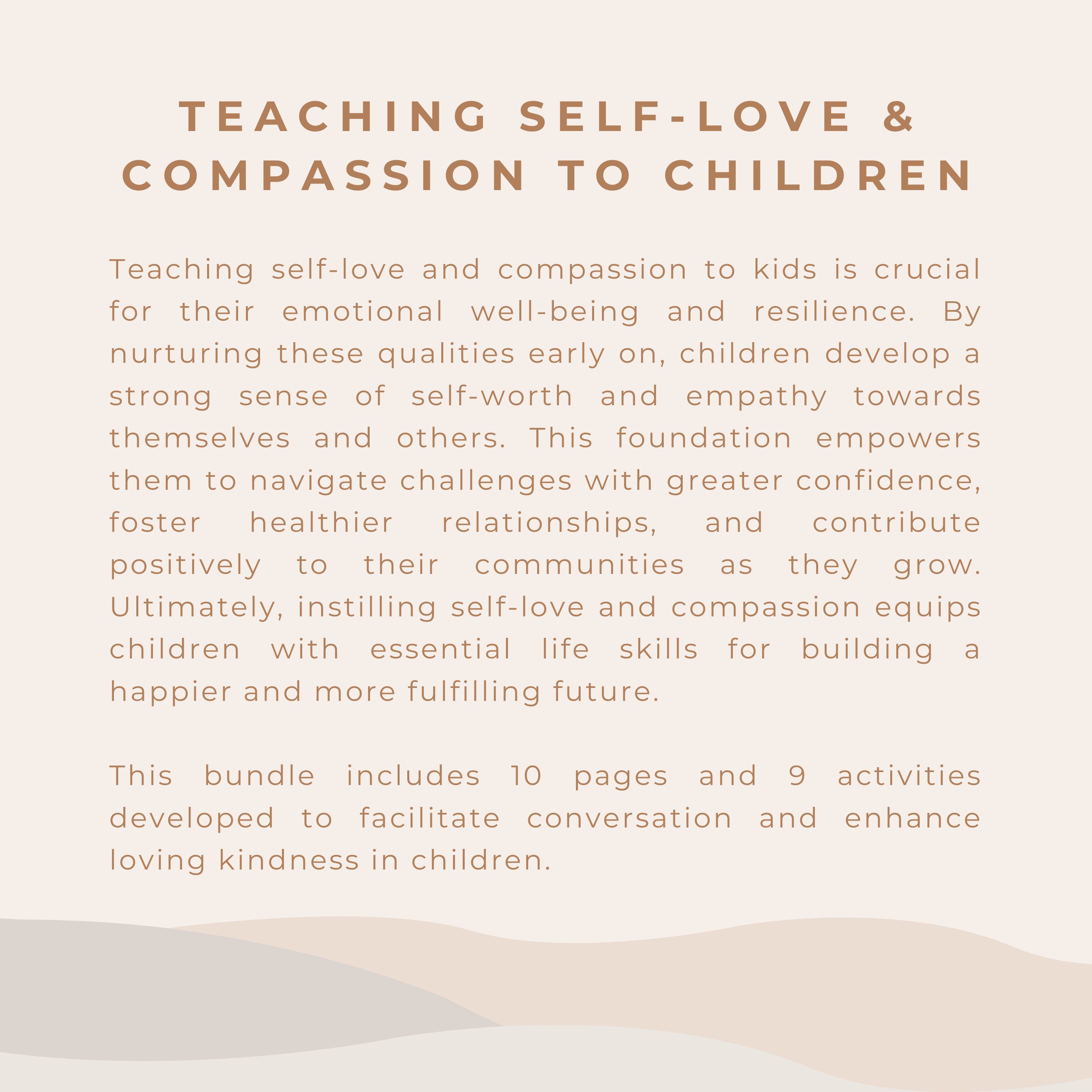 Self Love & Spreading Kindness and Compassion: 10 Worksheets for Kids ...