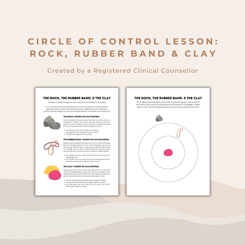 Circle of Control Worksheet: Kids Mental Health Lesson (PDF) - Etsy