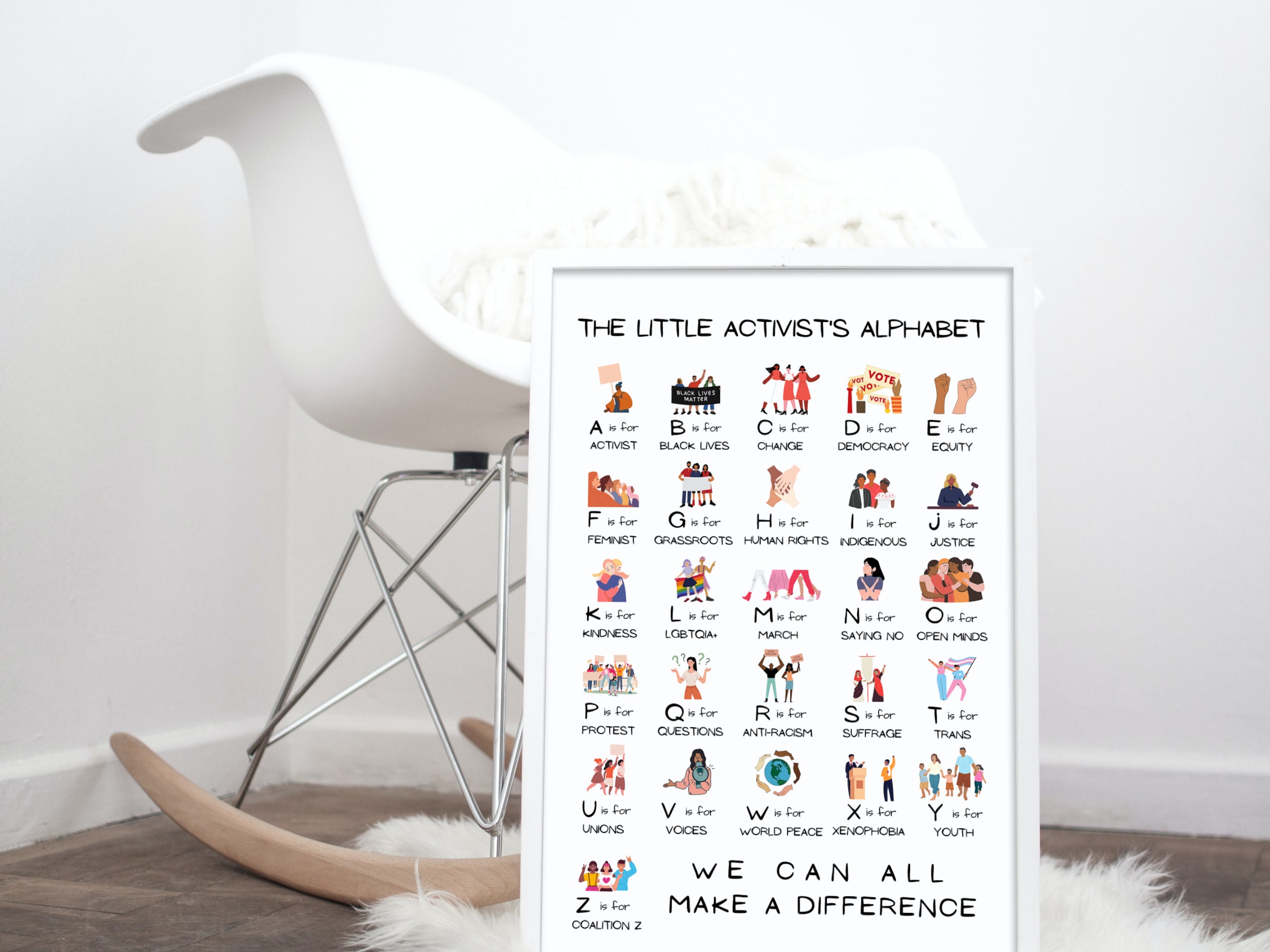 Activist Alphabet Poster: Social Justice Abcs for Kids (digital ...
