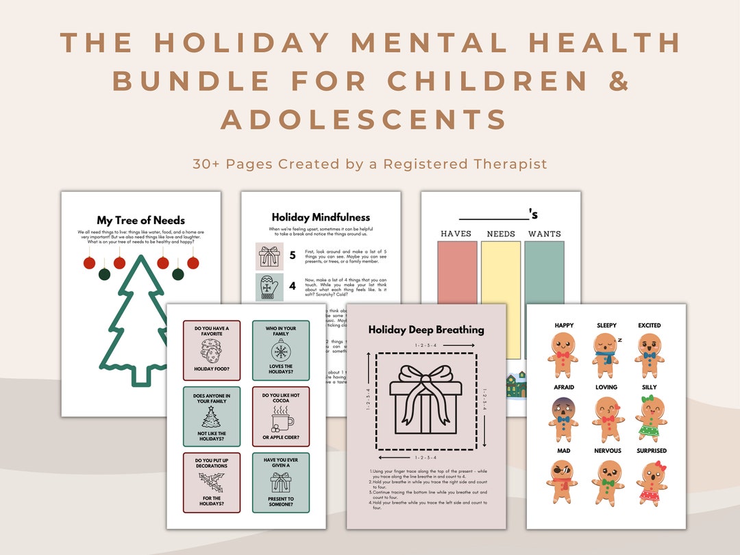 Holiday Mental Health Activities: Christmas Counseling Worksheets (PDF ...