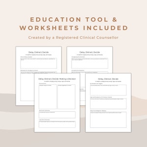 Impulse Control Tool: Delay, Distract, Decide DBT Worksheets (PDF) - Etsy