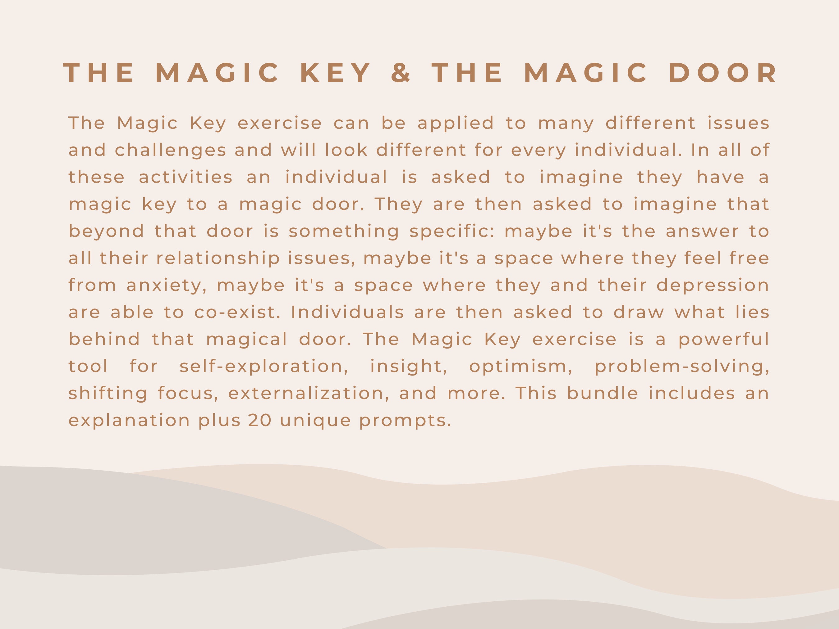 Magic Key Art Therapy Activity: Solution-focused Counselling (PDF) - Etsy