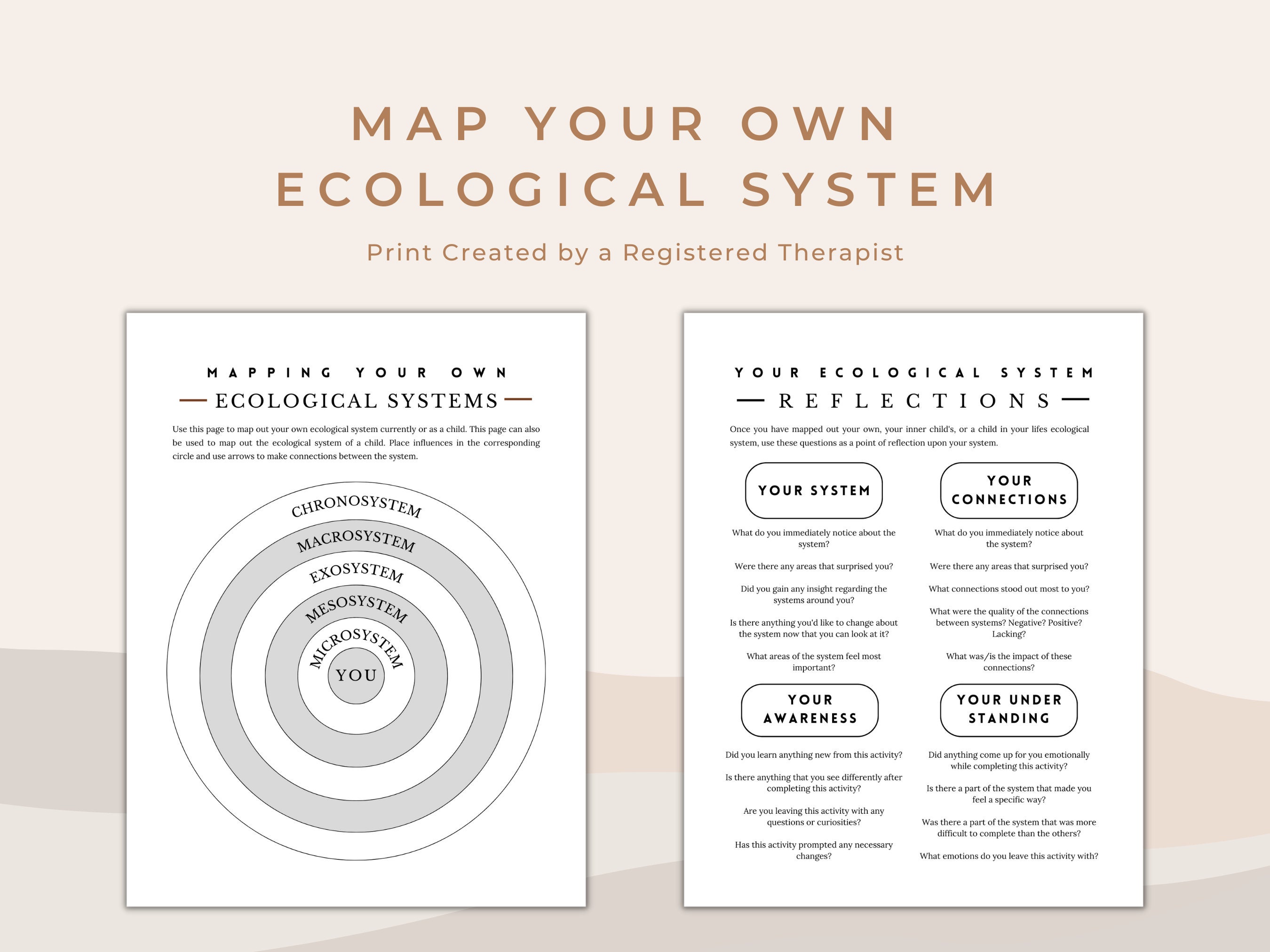 Bronfenbrenner's Ecological Systems Theory Worksheet: Psychoeducation ...