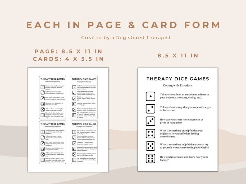 Counselling and Therapy Games With Dice for Anger Management - Etsy