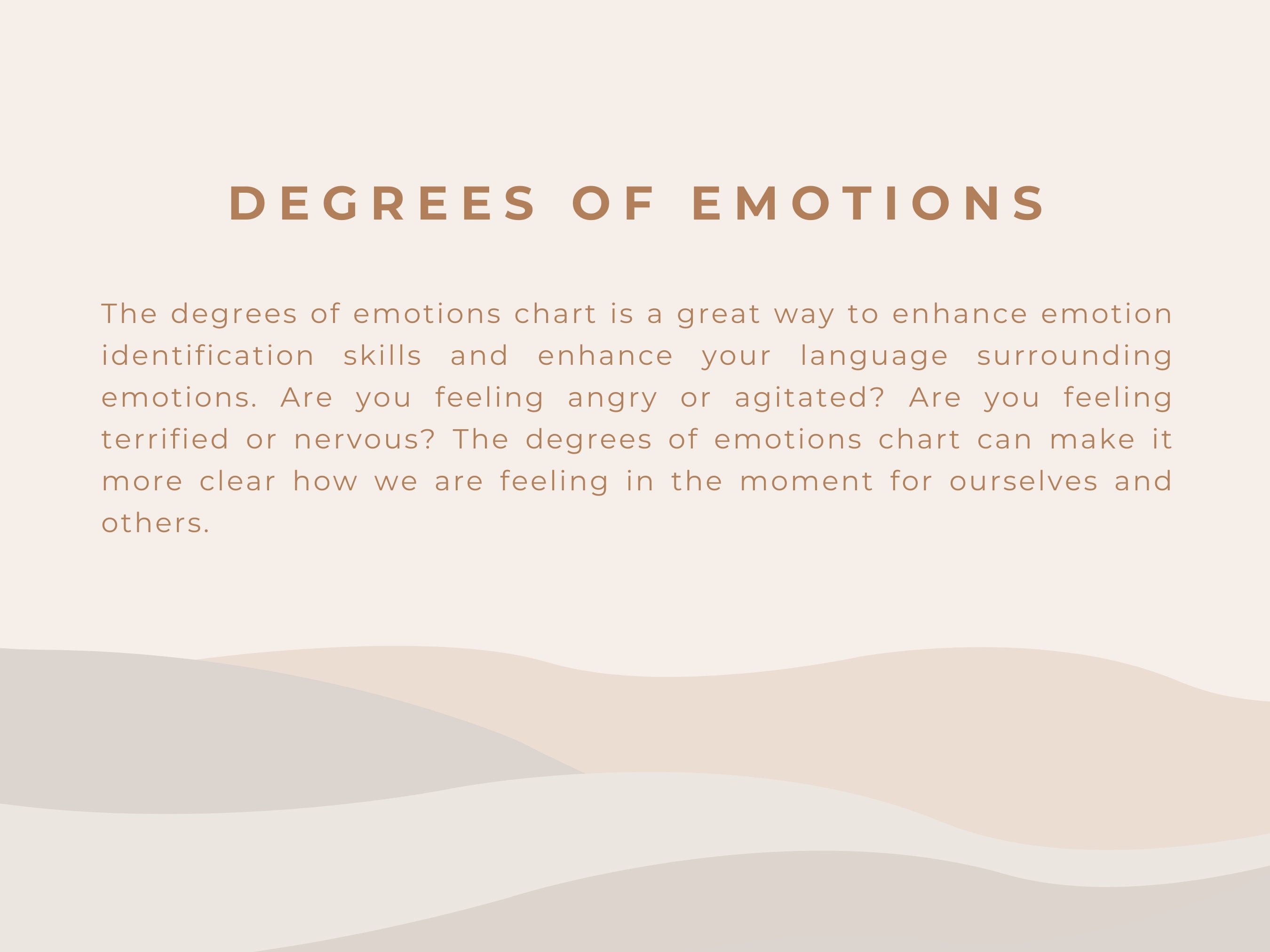 Degrees of Emotions Chart: Emotional Regulation Worksheet (PDF) - Etsy
