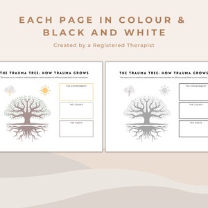 The Trauma Tree Therapeutic Psychoeducation Tool and Worksheet Activity ...