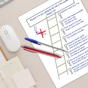 The Goal Ladder for Breaking Down Large Dauting Goals Into Small Steps ...