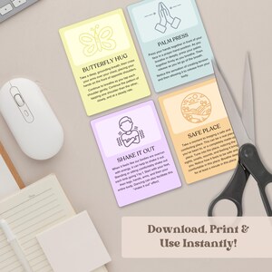 Mindfulness & Somatic Exercise Cards: Emotional Regulation (PDF) - Etsy