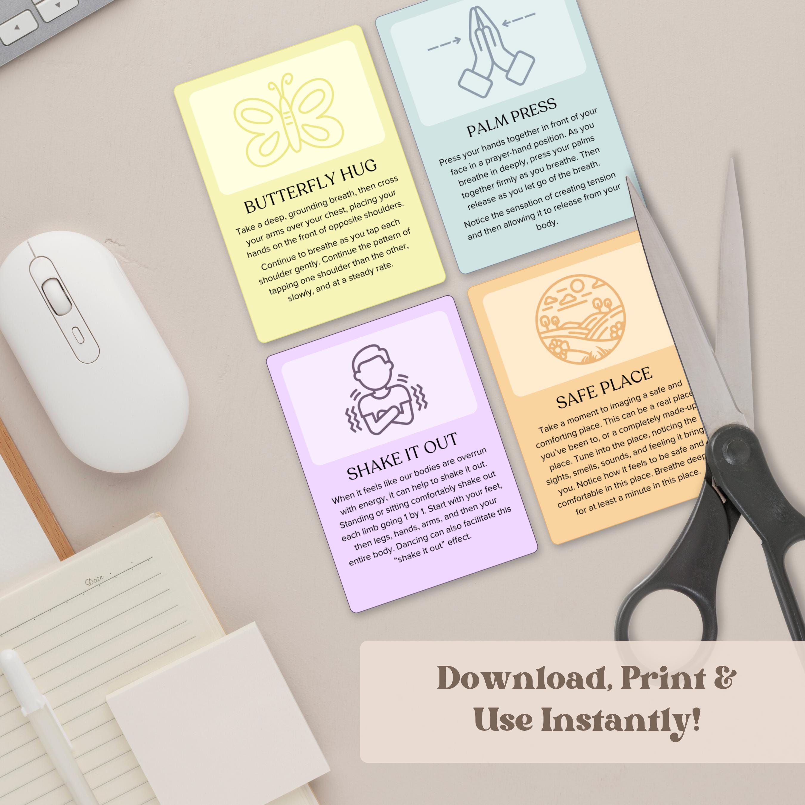 Mindfulness & Somatic Exercise Cards: Emotional Regulation (PDF) - Etsy
