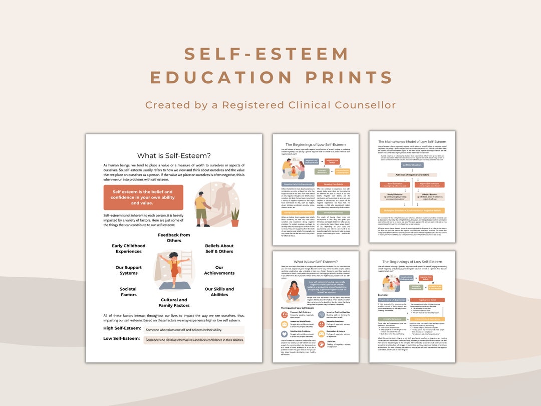 Self Esteem Education Bundle for Teaching Healthy Self-esteem Skills ...